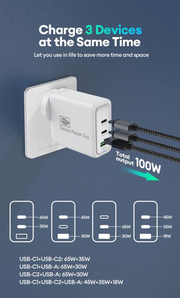 Universal 100w Fast Phone and Laptop Charger - Device Repair Guy